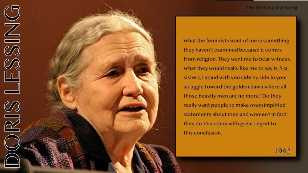Doris Lessing - ThisIsCommonSense.org